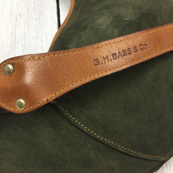 Vintage G.H. Bass & Co. | Bags | Vintage Gh Bass Co Green Suede Leather ...